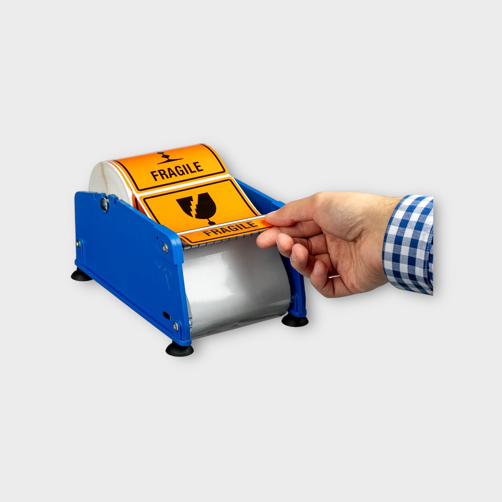 Adhesive Label Dispenser - Blue, 100mm Width *Fits 1 Roll – Local ...